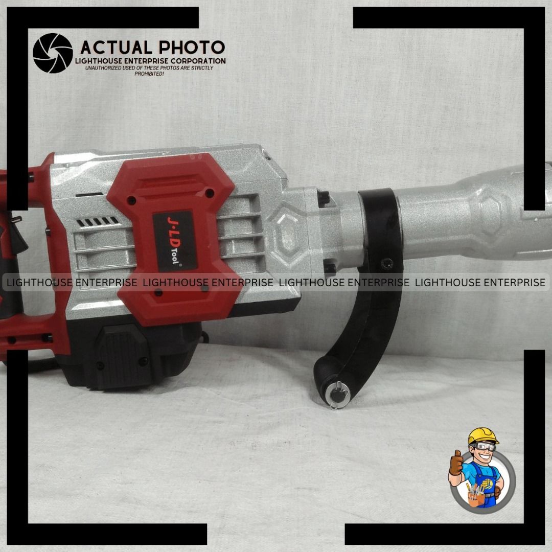 JLD Hammer Rock Drill 1800W Demolition Hammer 4950RPM Chipping Gun ...