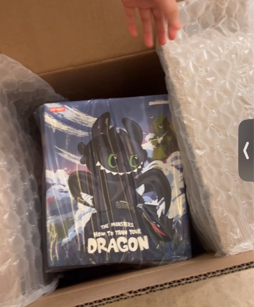 Labubu x How to train your Dragon figurine POPMART, Hobbies & Toys ...