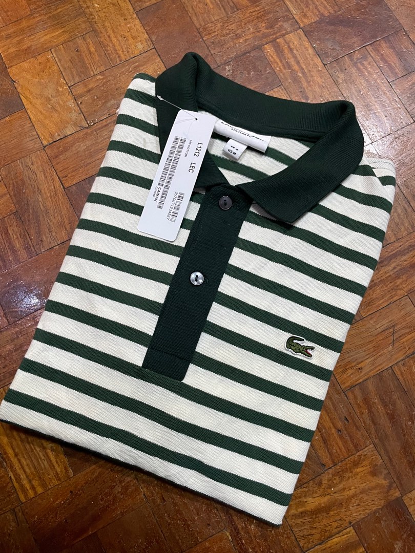 Lacoste stripes cotton, Men's Fashion, Tops & Sets, Tshirts & Polo ...