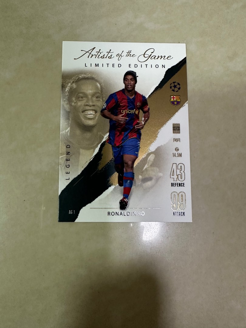 Limited edition Ronaldinho match attax card, Hobbies & Toys ...