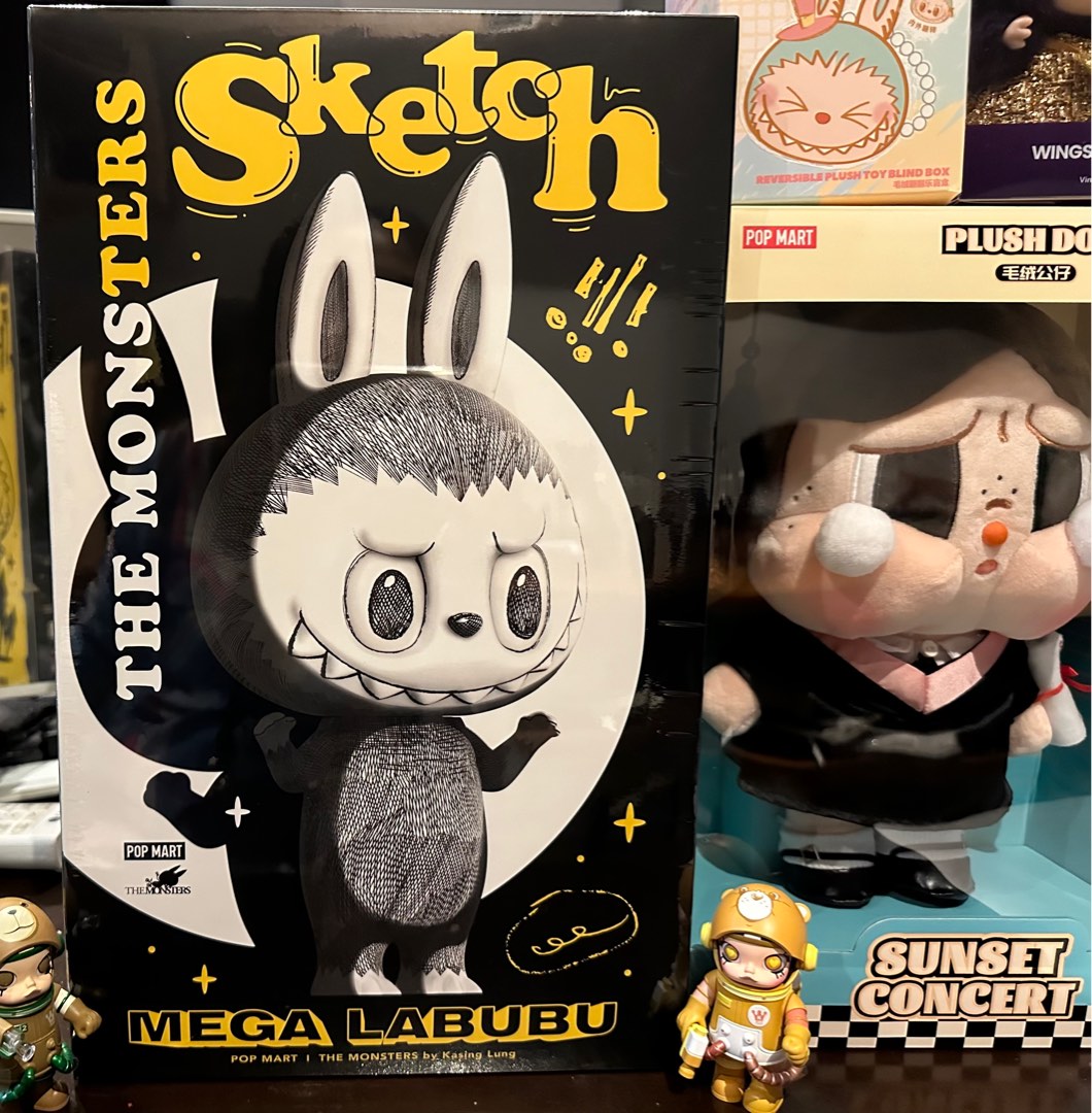 Mega Labubu Sketch, Hobbies & Toys, Toys & Games on Carousell