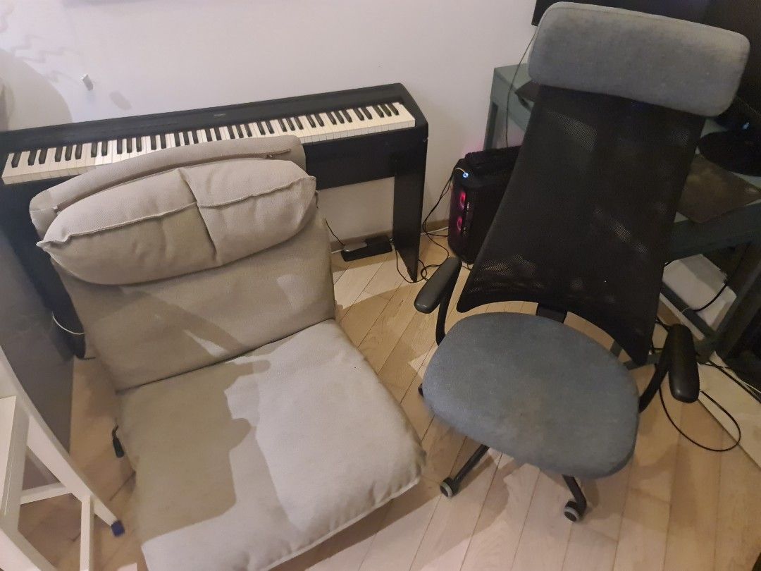 Muji lounge chair & IKEA office chair, 傢俬＆家居, 傢俬, 椅子 - Carousell