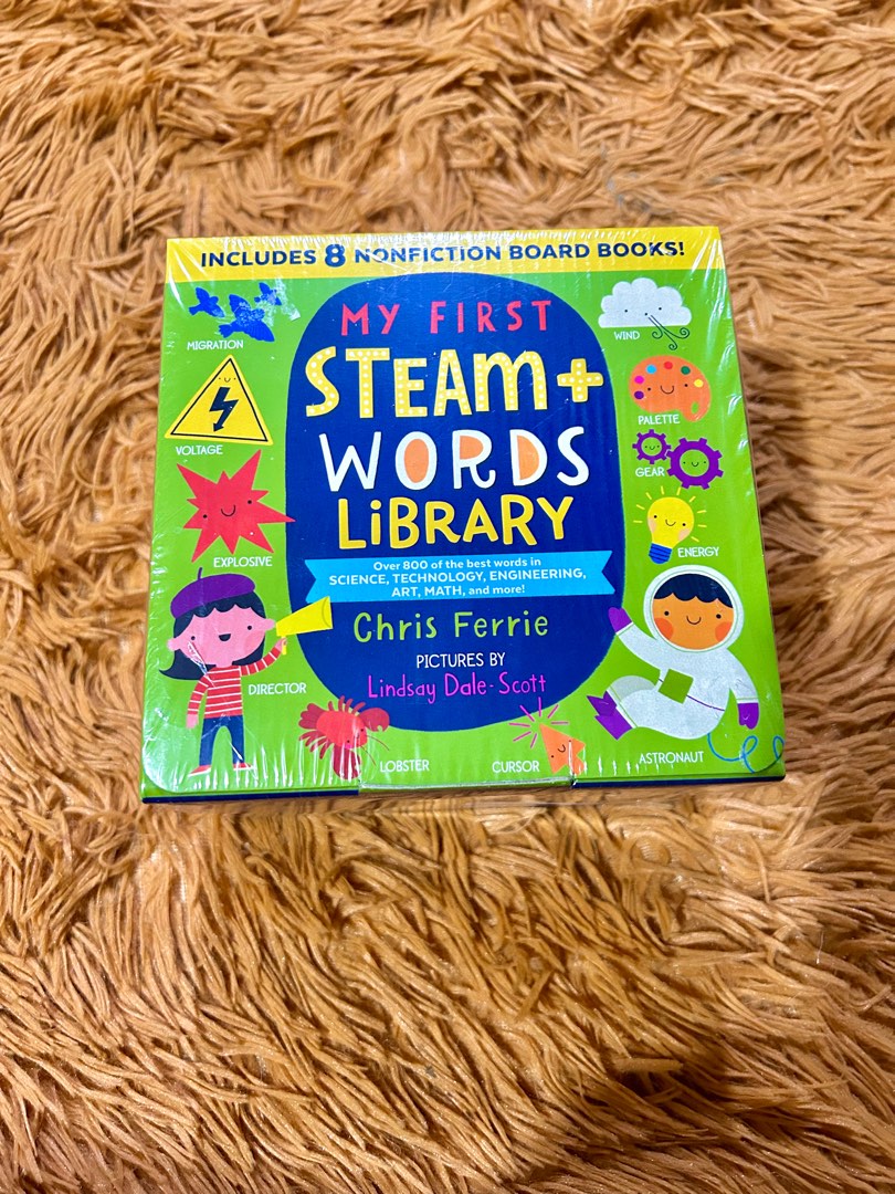 My First Steam + Words Library 8pcs Board Books by Chris Ferrie ...