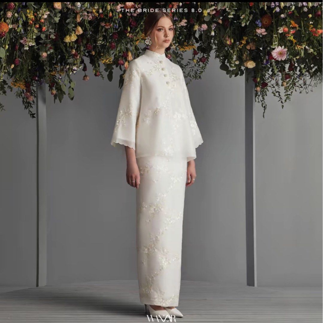 Petra Bridal Kurung Kedah + free Bayu Wanzar Veil, Women's Fashion ...