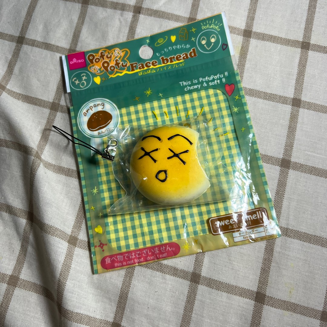Pofu Pofu Face Bread Squishy by Daiso, Hobbies & Toys, Toys & Games on ...