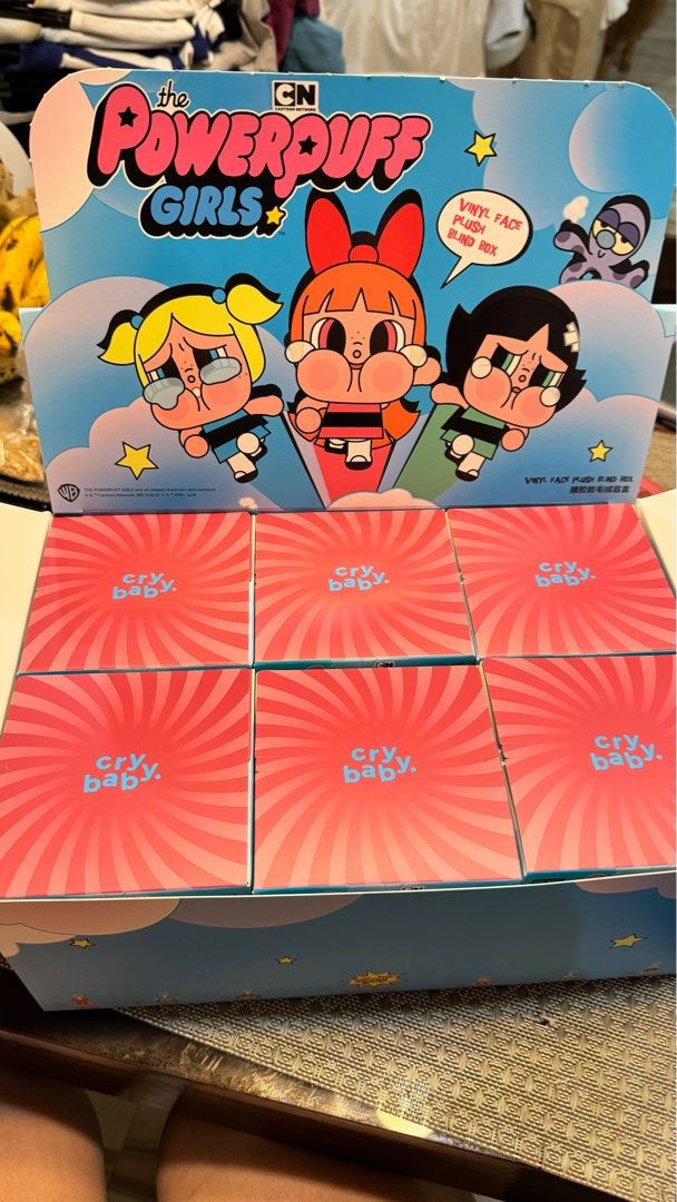 pop mart ppg powerpuff girls x crybaby vinyl face plush blind box ...