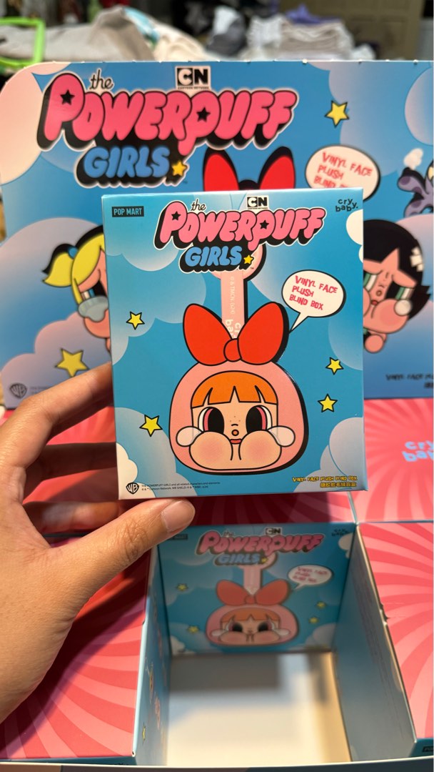 pop mart ppg powerpuff girls x crybaby vinyl face plush blind box ...