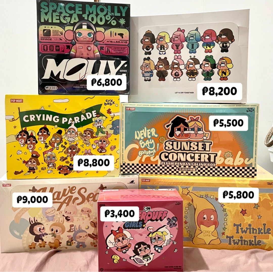 POPMART Labubu , Crybaby, Powerpuff girls, sunset concert, Hobbies ...