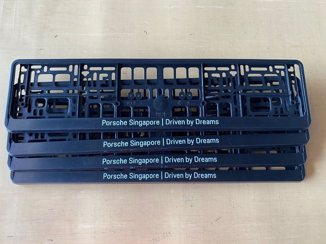 Porsche Singapore Driven by Dreams Car Plate holders on Carousell
