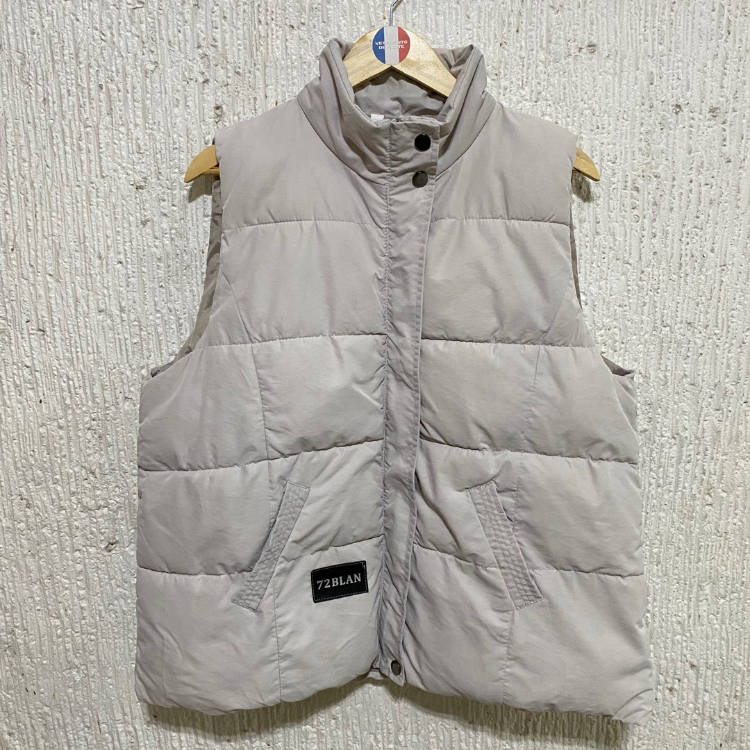 PUFFER VEST Light Grey, Men's Fashion, Coats, Jackets and Outerwear on ...