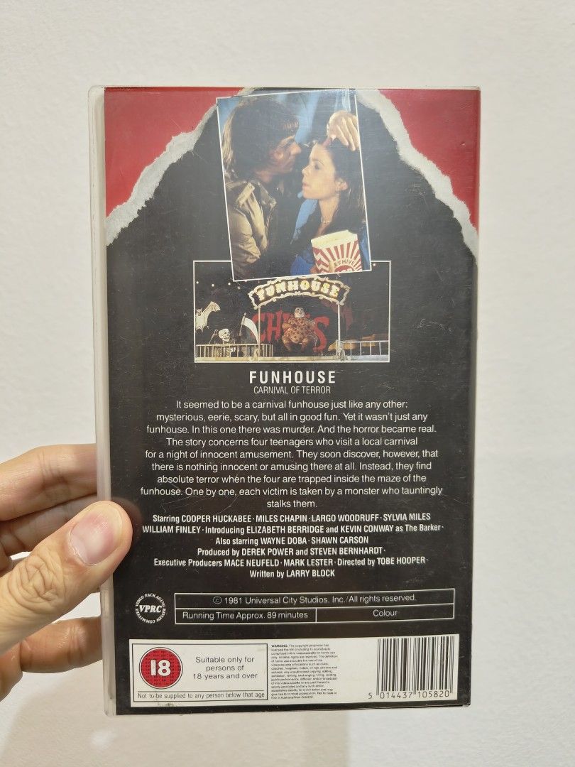 Rare Vhs Funhouse 1981 Tobe Hooper Carnival Of Terror Horror Slasher ...