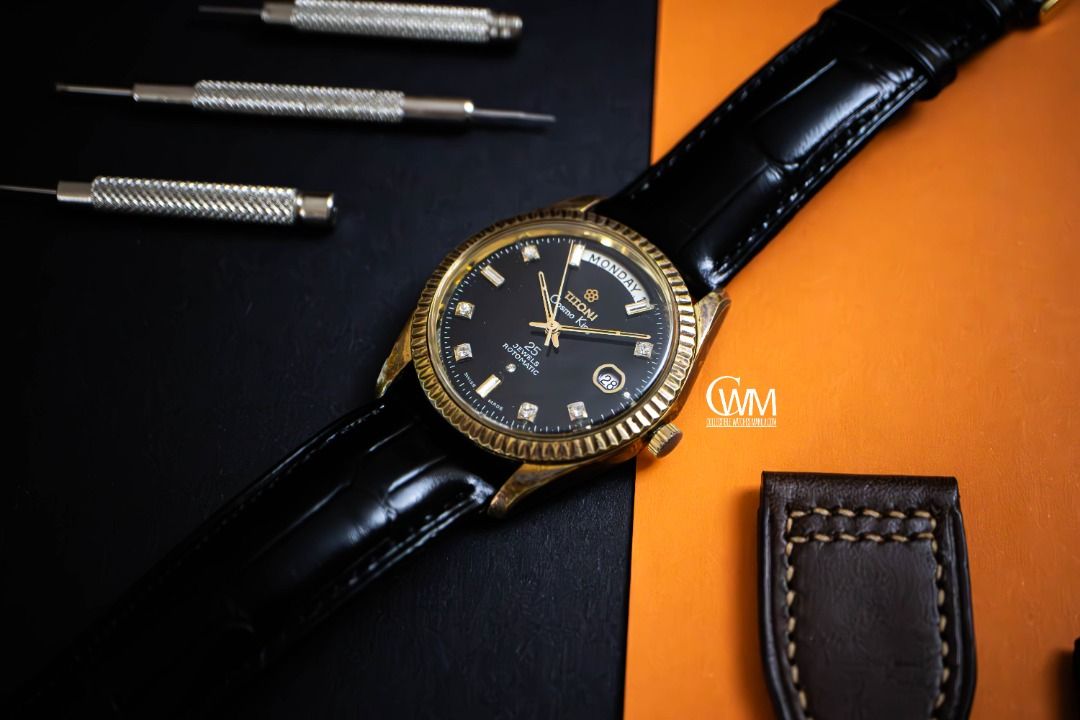 Rare Vintage Titoni Cosmo King "Presidential" Day & Date Swiss Made ...