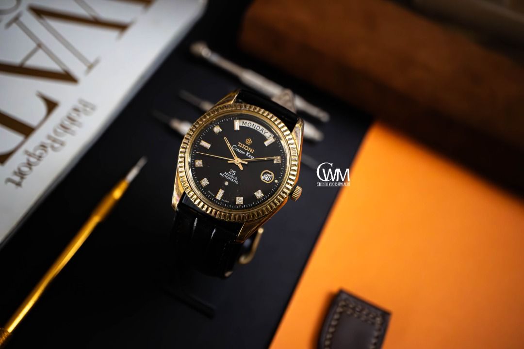 Rare Vintage Titoni Cosmo King "Presidential" Day & Date Swiss Made ...
