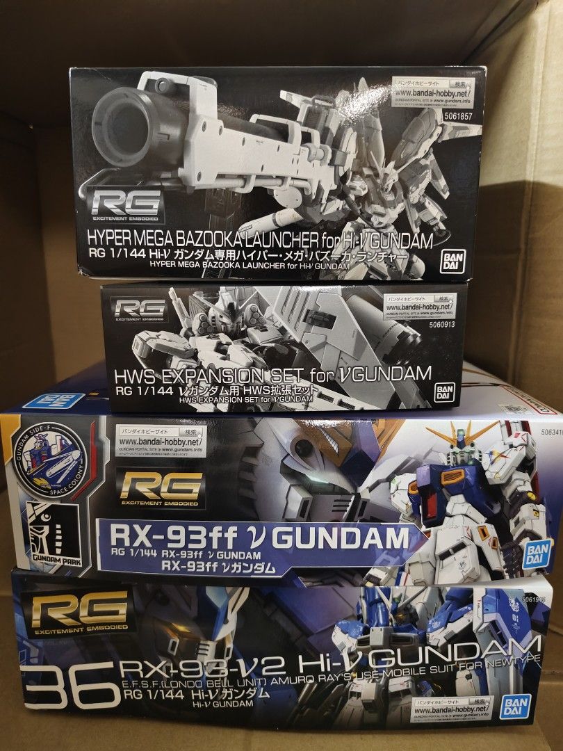 RG HI NU GUNDAM SET NU GUNDAM SET, 興趣及遊戲, 玩具 & 遊戲類 - Carousell