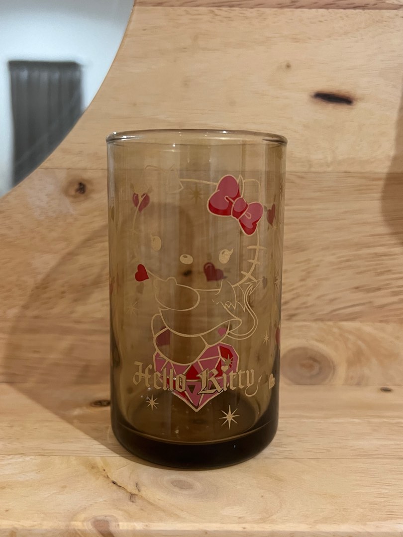 Sanrio Hello Kitty Little Devil Drinking Glass, Furniture & Home Living ...