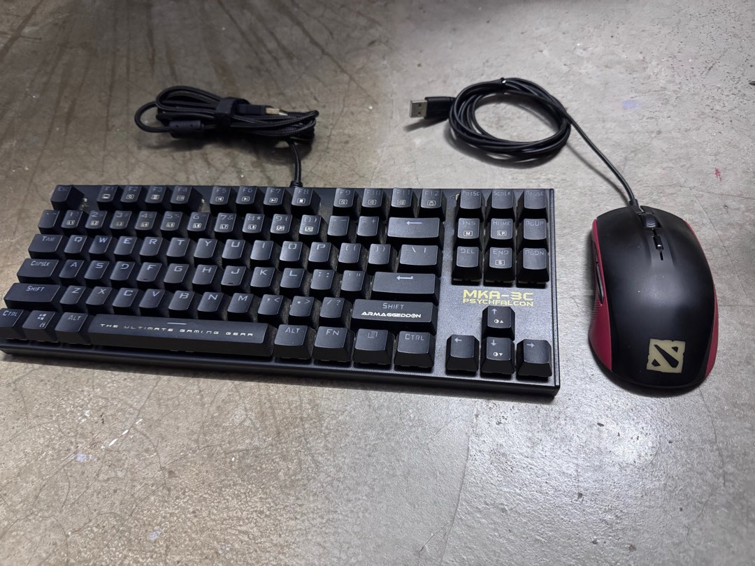 Steelseries Dota mouse & ARMAGEDDON MKA 3C PSYCHFALCON, Computers ...