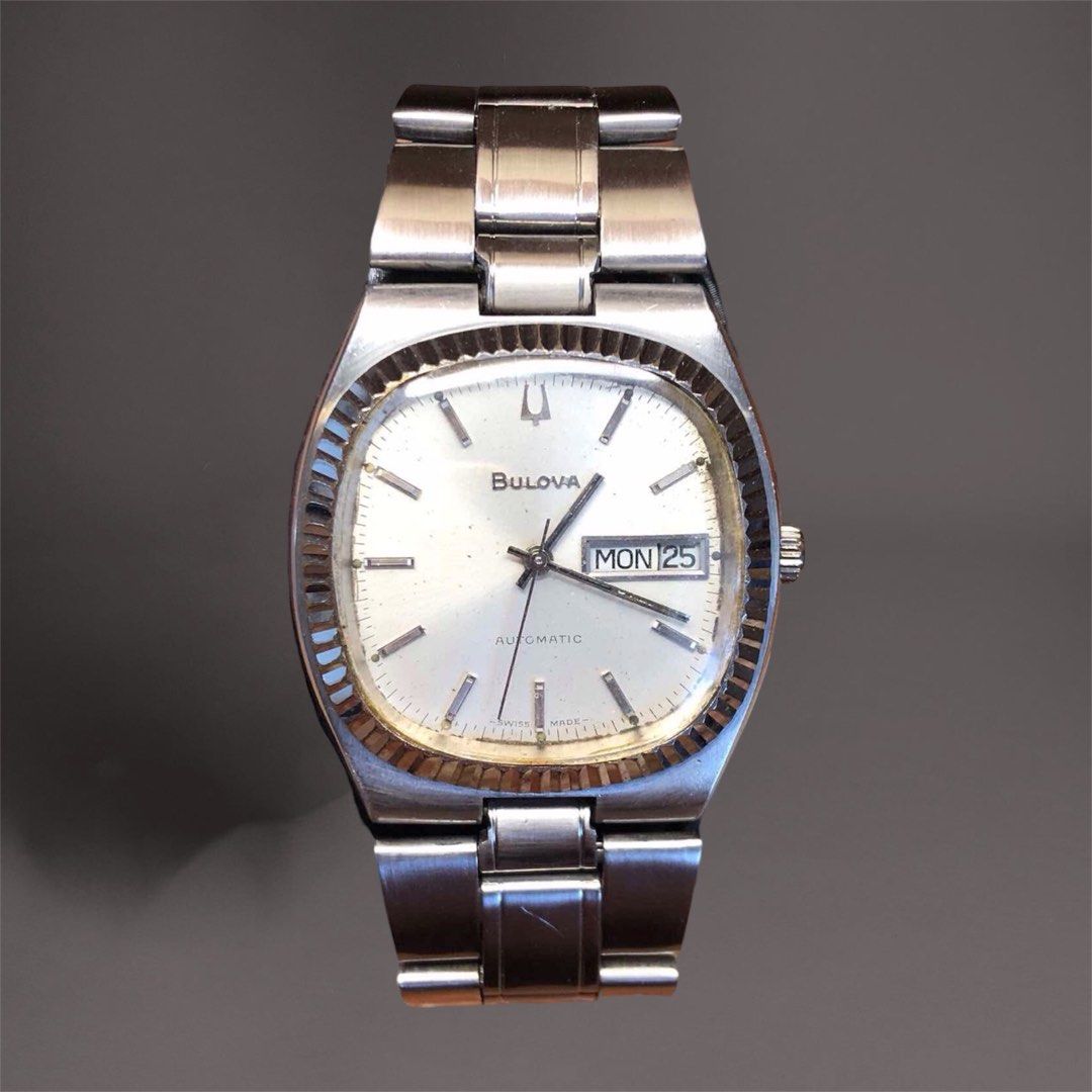Vintage BULOVA Automatic / Swiss Made Day/Date Mens Watch, Men's ...