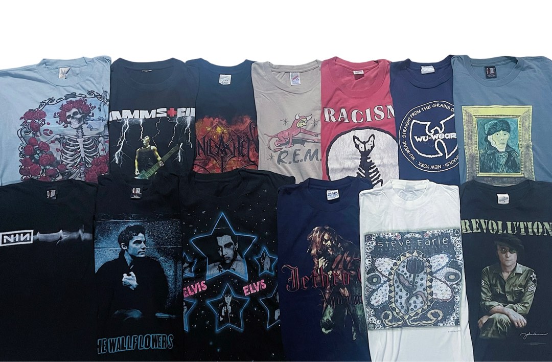 Vintage combo band . Nirvana red hot chili fishbone rem rammstein nin ...
