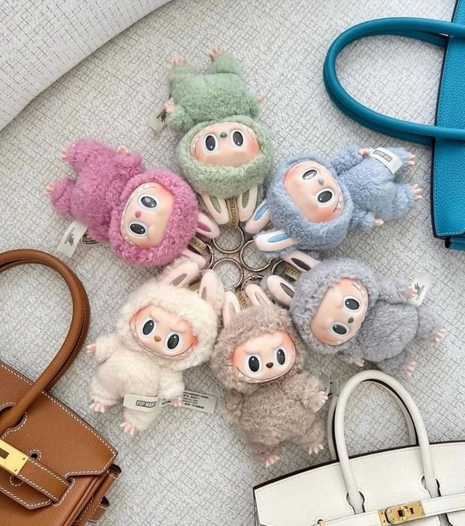 100% Authentic Labubu The Monsters Exciting Macarons Keychain V1 ...