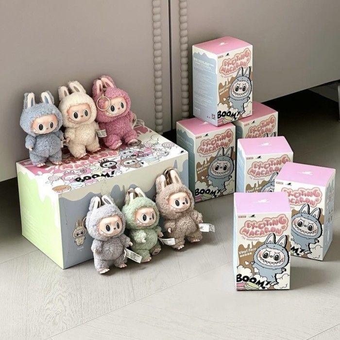 100% Authentic Labubu The Monsters Exciting Macarons Keychain V1 ...