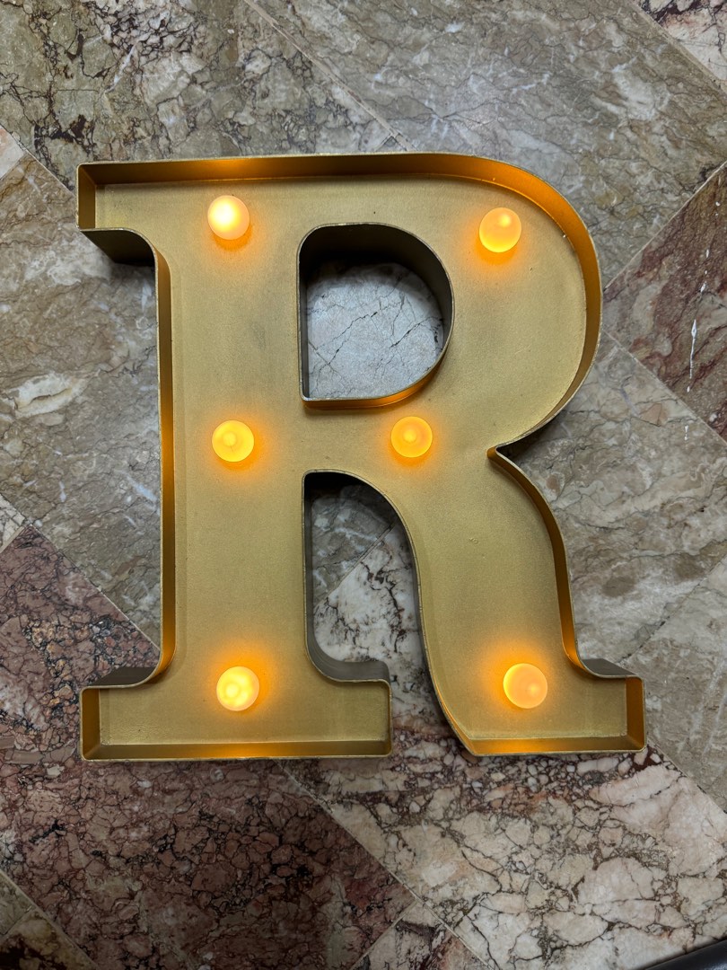 12 inches Marquee Light Letter R, Furniture & Home Living, Home Decor ...