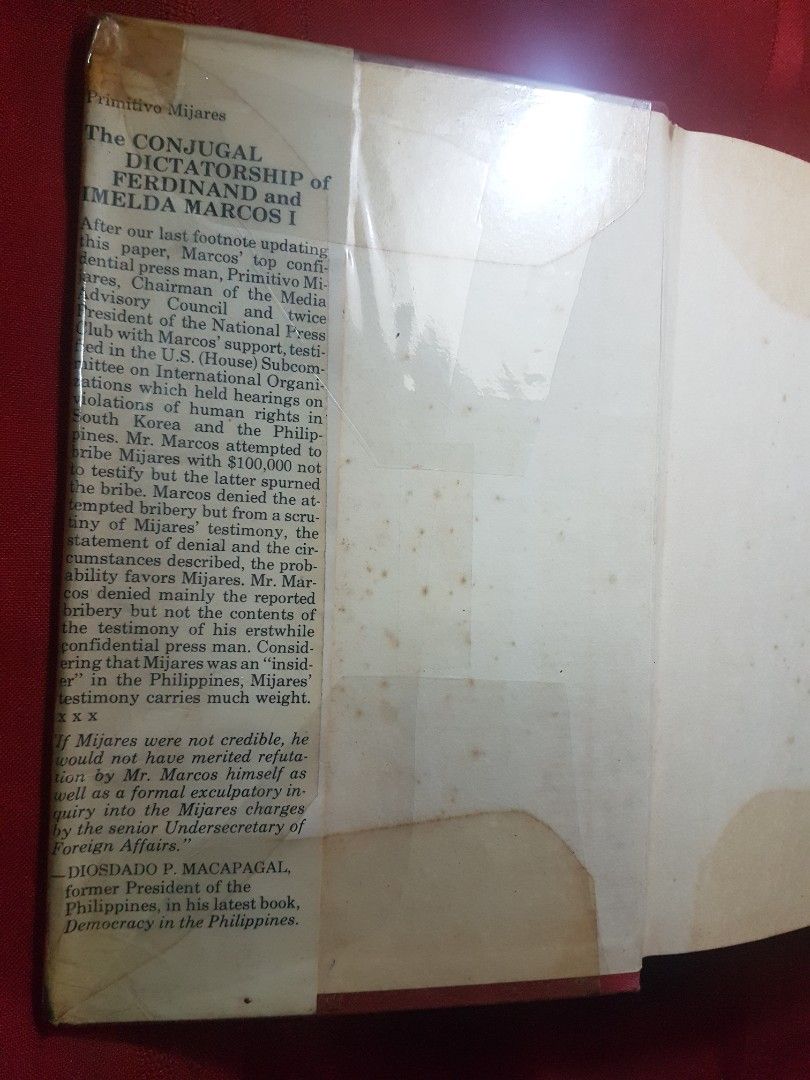 FIRST PRINTING 1976 RARE HARDBOUND Conjugal Dictatorship of Ferdinand ...