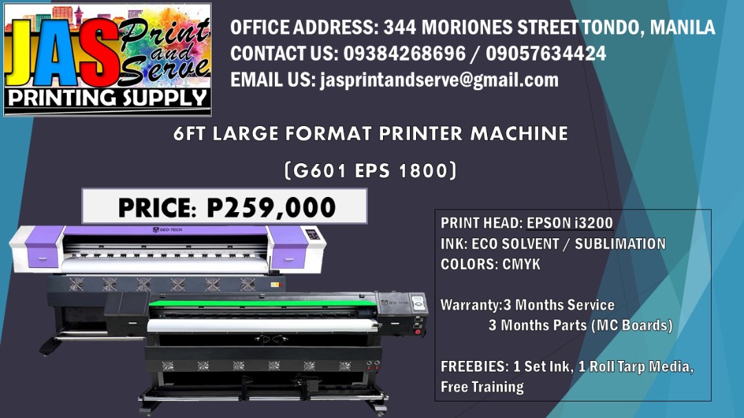 6FT PRINT HEAD I3200 ECO SOLVENT PRINTER MACHINE / TARPAULIN / STICKERS ...