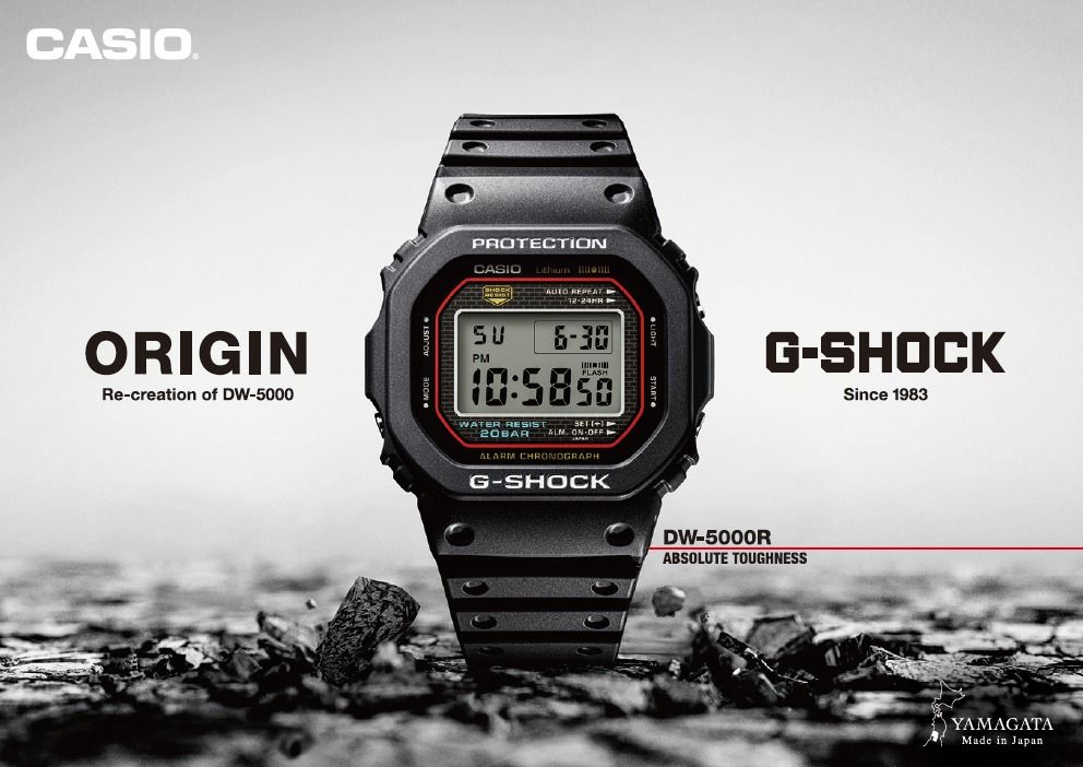日本版 佐敦門市 DW-5000R DW-5000 DW-5000R-1A Casio G-Shock 最新推出 100% 全新 DW ...