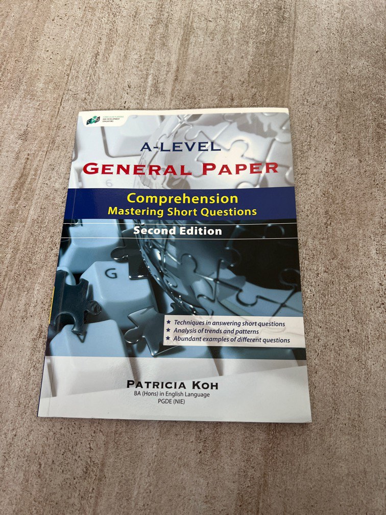 A-level GP (General Paper) Comprehension Assessment Book, Hobbies ...