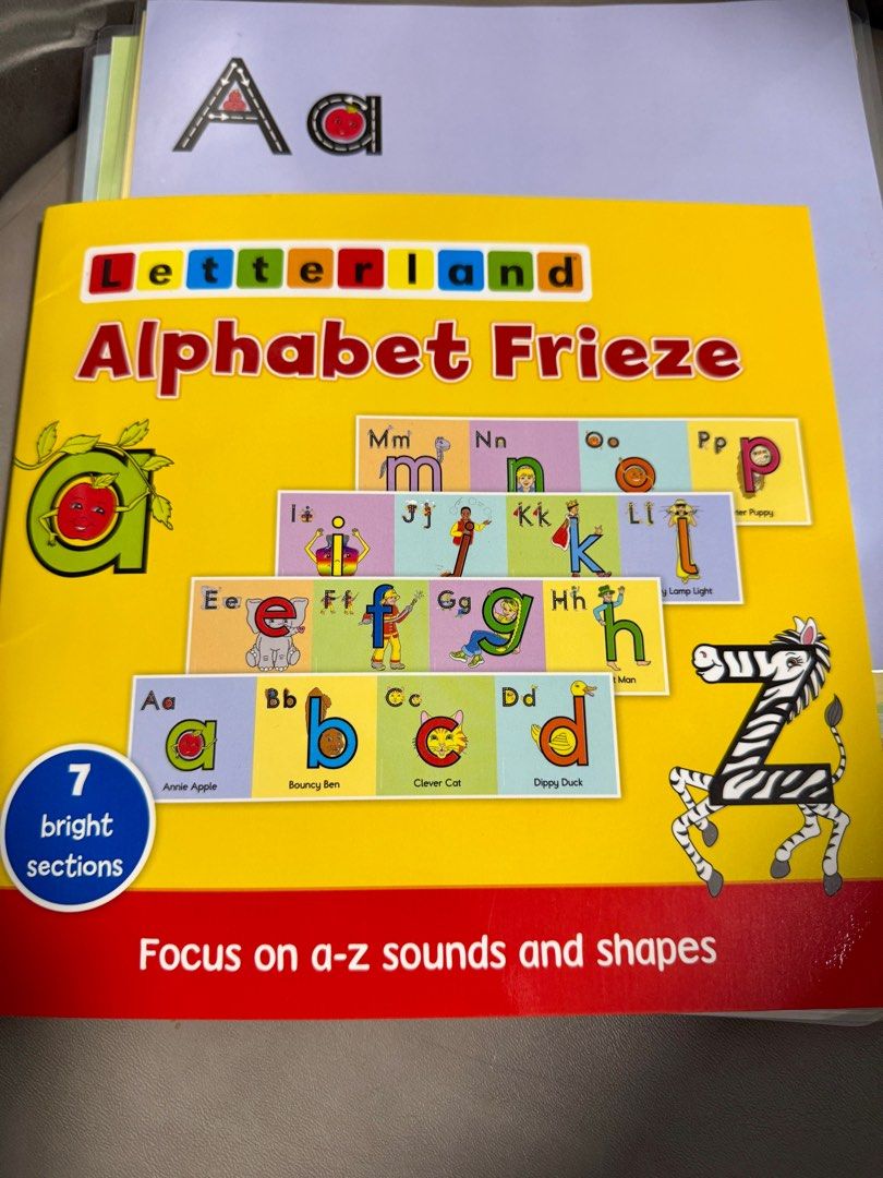 Alphabet Frieze Letterland Phonics English Kindergarten, 興趣及遊戲, 書本 & 文具 ...