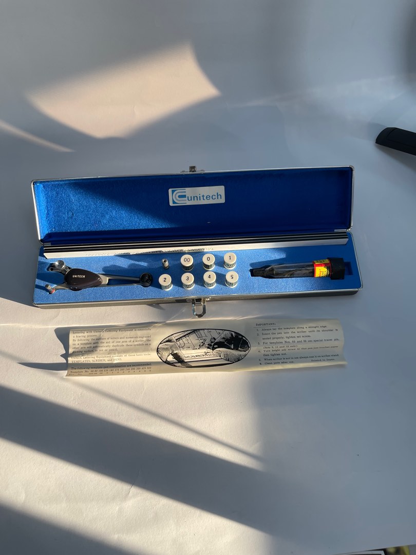 BUDGET LEROY LETTERING SET (Unitech), Hobbies & Toys, Stationary ...