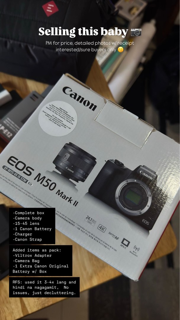 Canon M50 Mark II, Photography, Photography Accessories, Camera Bags ...