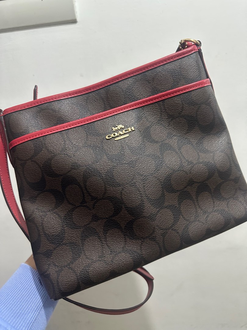 Coach Signature File Sling Bag, Luxury, Bags & Wallets on Carousell