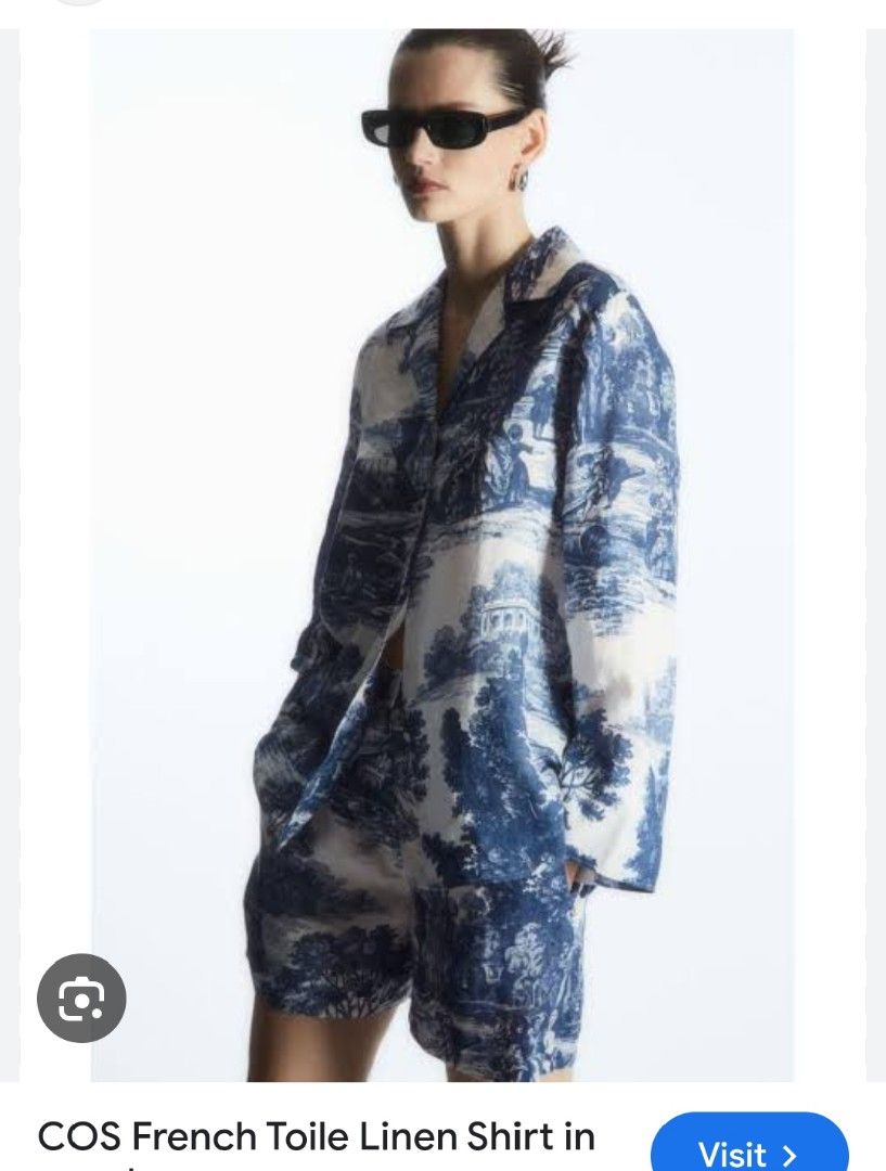 COS 19th Century French Toile Artwork Linen Shirt RARE, Luxury, Apparel ...