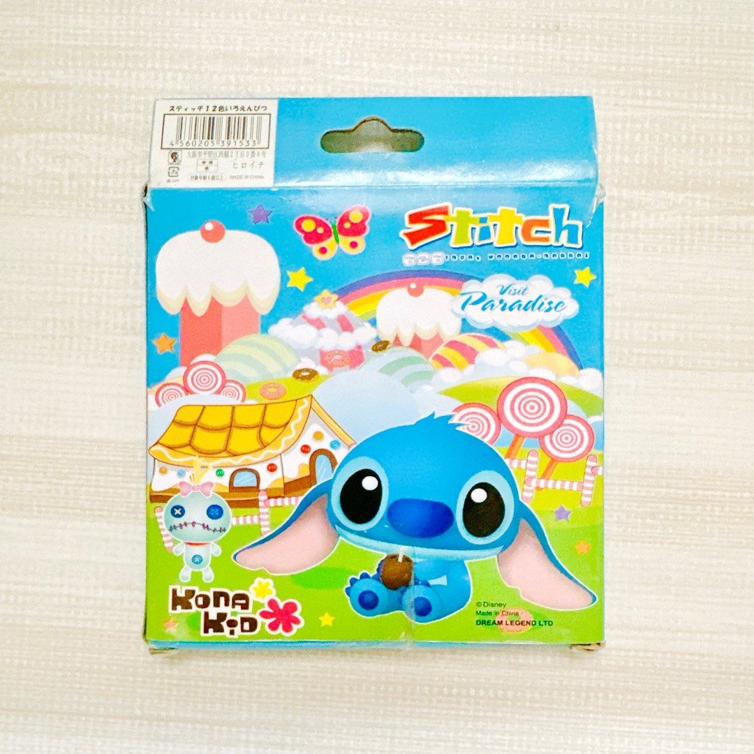 Disney Stitch Coloring Book & Two Color Pencils Set, Hobbies & Toys ...