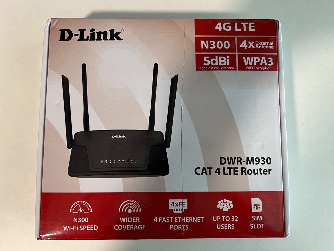 D-Link DL-DWR-M930 Wireless N300 4G LTR Sim Card Router, Computers ...
