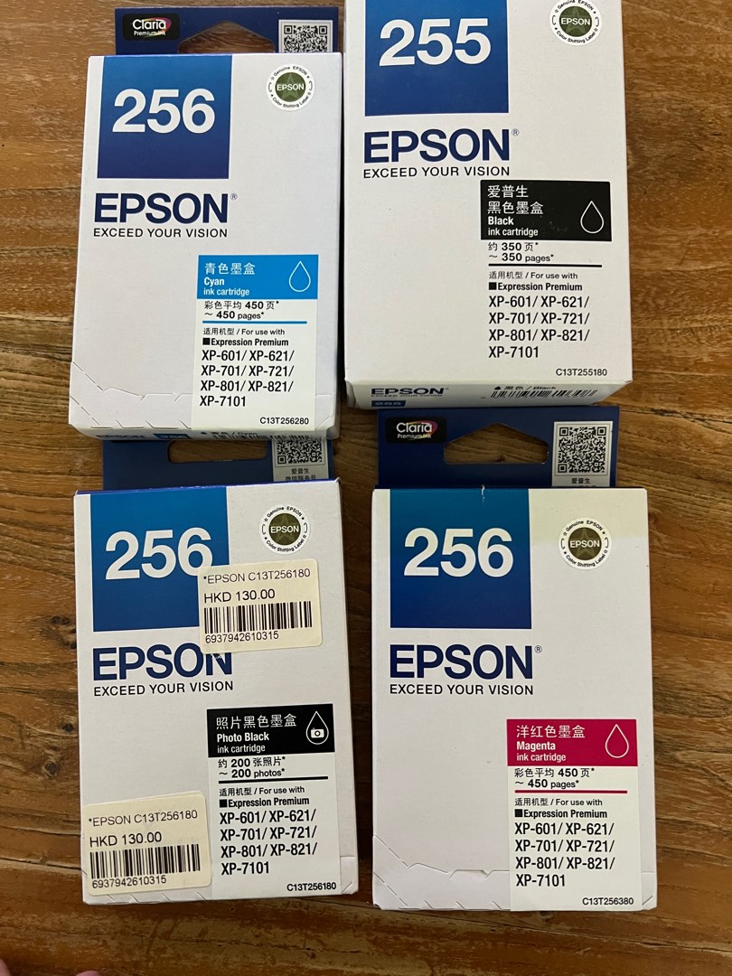 Epson ink 打印機墨 4 盒 全新未開, 電腦＆科技, 打印機及影印機 - Carousell