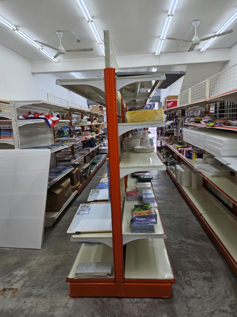 Gondola Rack 6x4 Orange/White net + shelves Starter Rack / Joint Rack ...