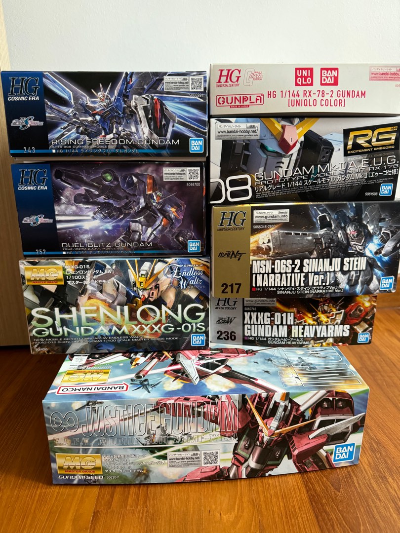 Gundam sale! HG MG RG ( rising freedom , duel blitz , Shen long ...