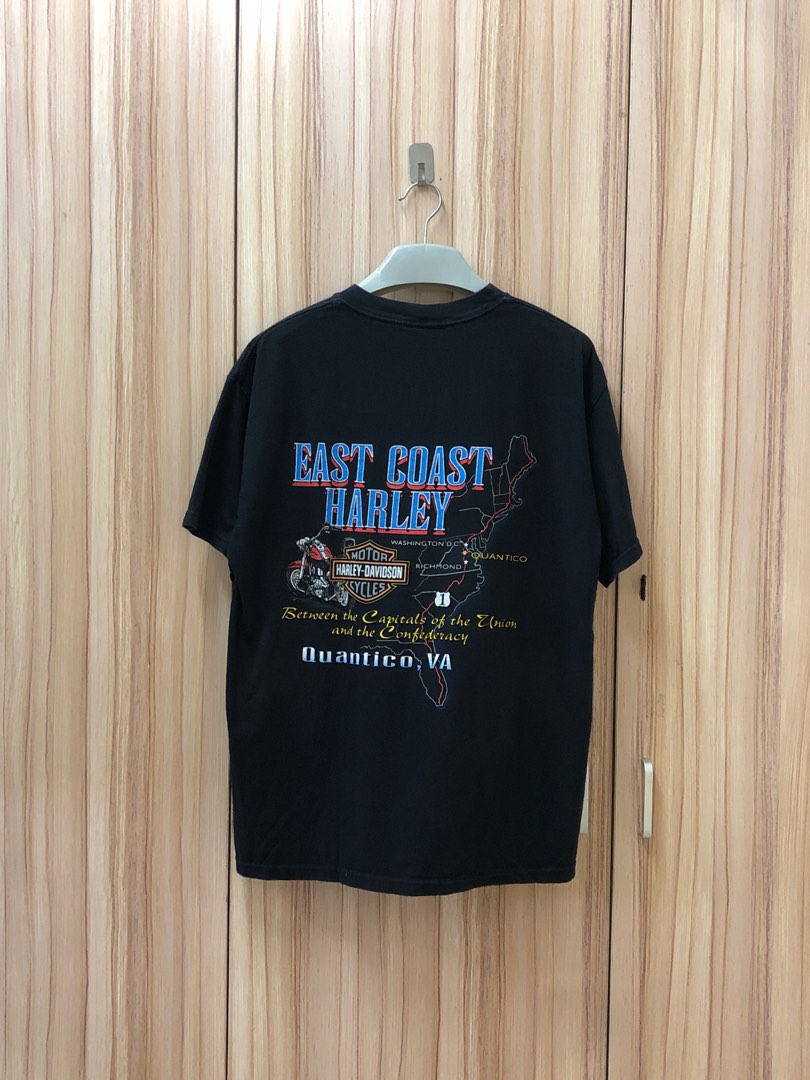 HARLEY DAVIDSON T-SHIRT (East Coast Harley), Men's Fashion, Tops & Sets ...