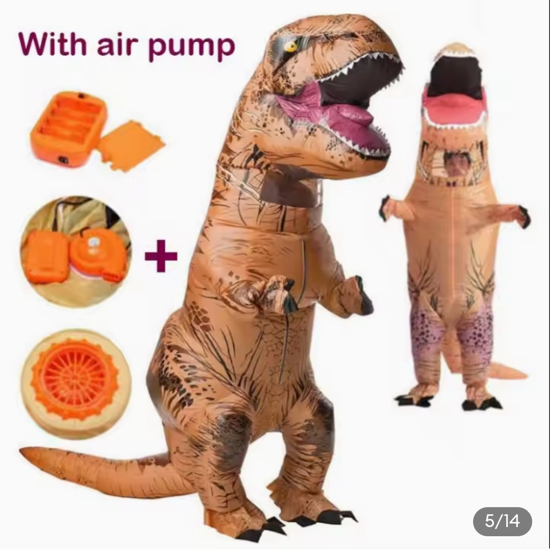 Jurassic World Inflatable Dinosaur Trex Costume Party Mascot, Hobbies ...