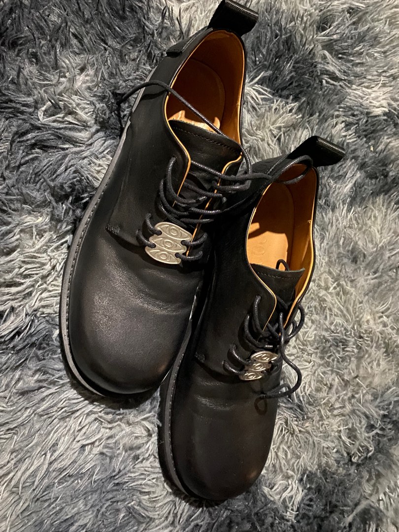 KAMI ANGER] THICK SOLE LACE-UP SHOES WITH METAL BUCKLES, Men's Fashion ...