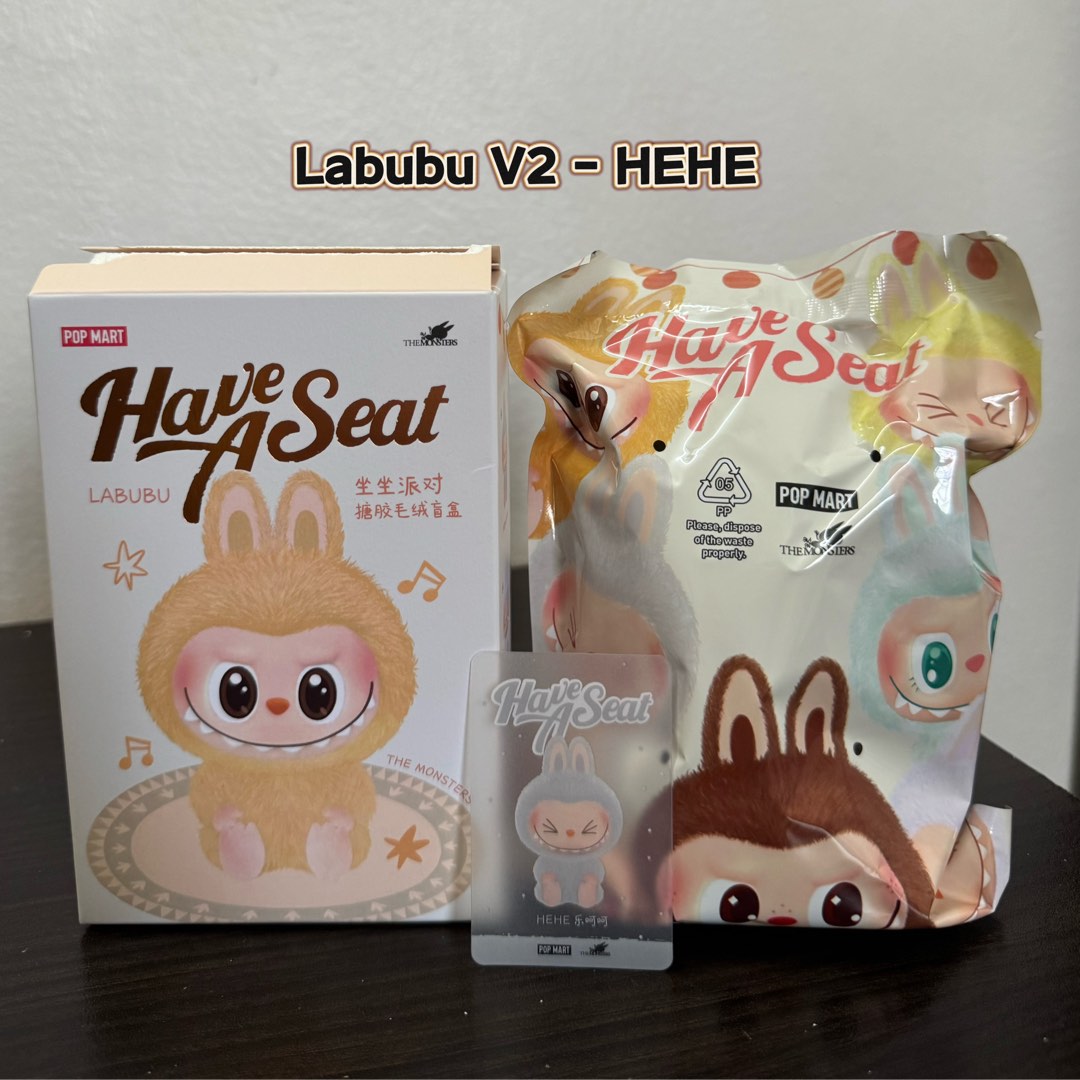 Labubu V2 - Hehe, Hobbies & Toys, Toys & Games on Carousell