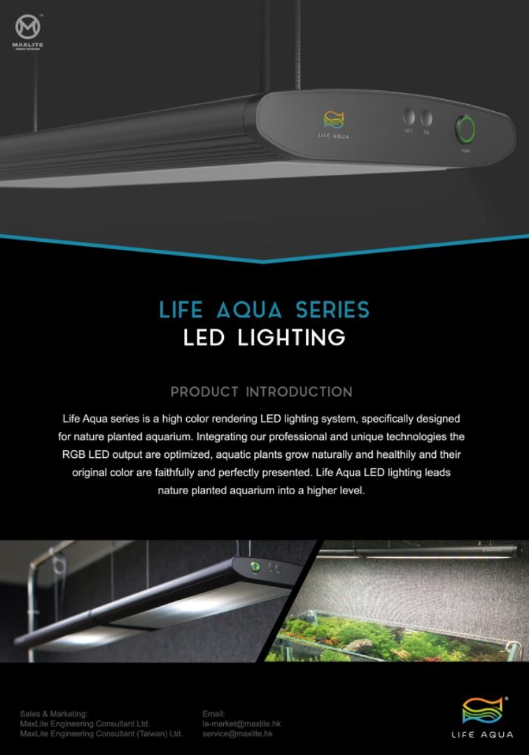Life Aqua Series high color rendering LED lighting system for aquarium ...
