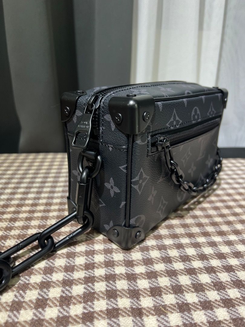 LV mini soft trunk monogram eclipse Square Bag, Luxury, Bags & Wallets ...