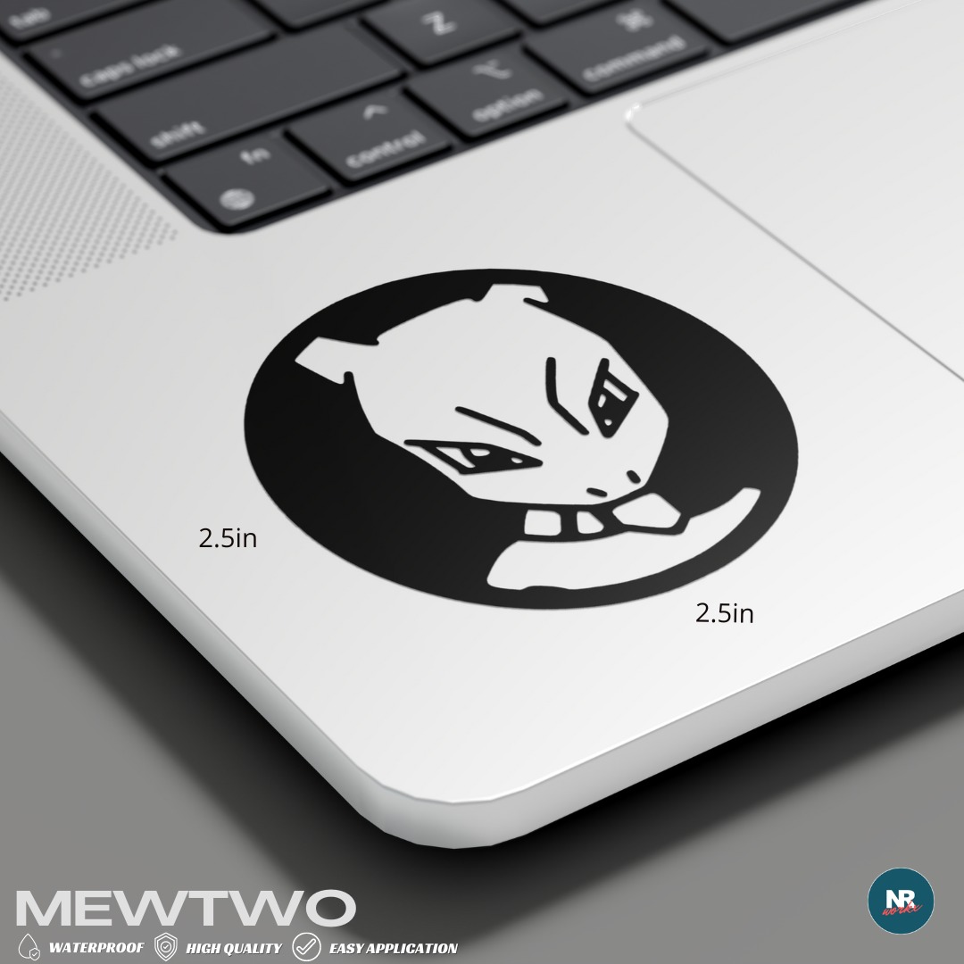 Mewtwo Pokemon Anime Vinyl Decal, Hobbies & Toys, Stationary & Craft ...