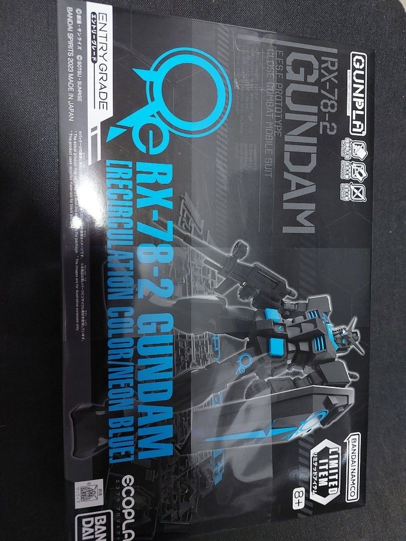 Neon Blue RX-78-2 Gundam Recirculation Color Ecopla limited eg Gunpla Model kit Mobile suit ...