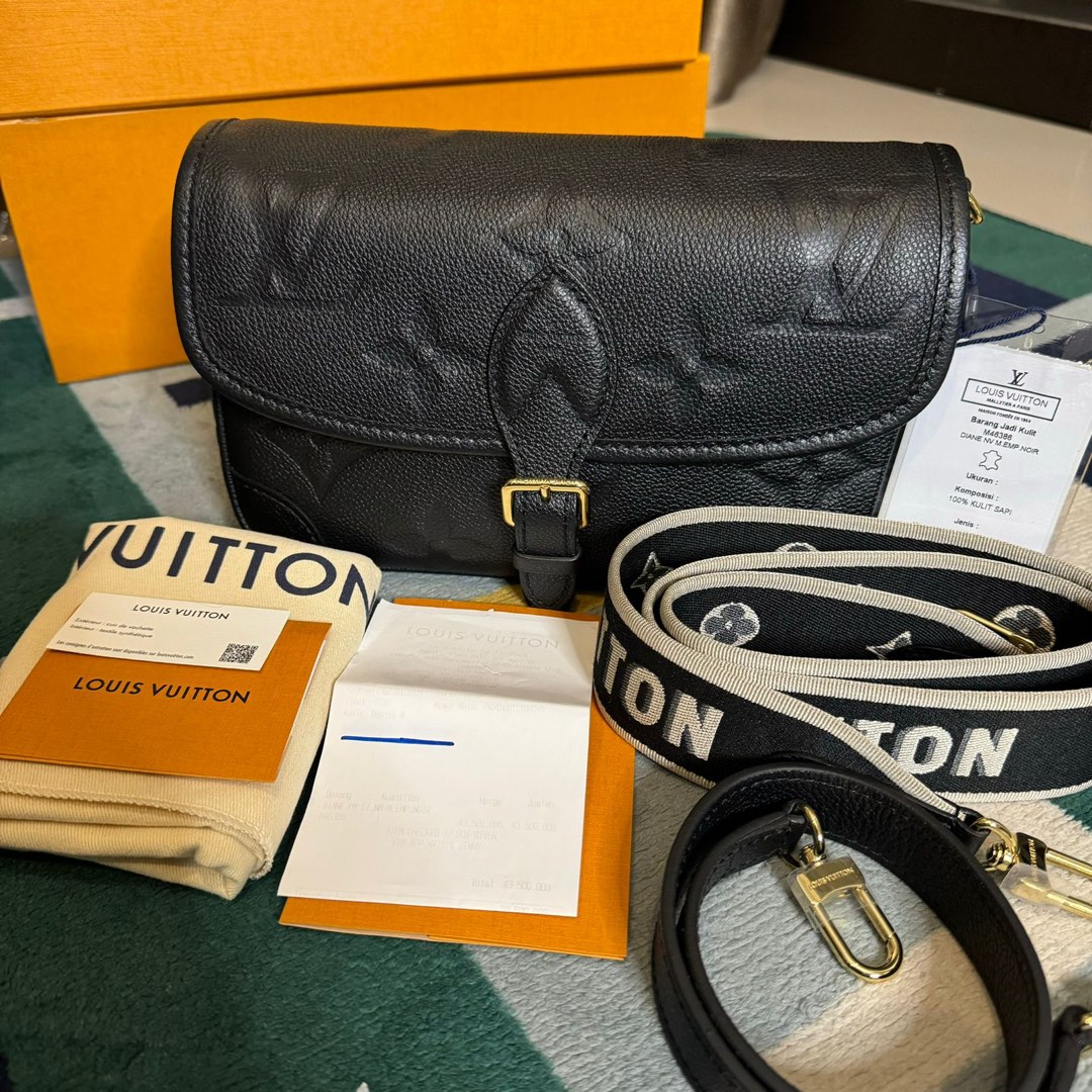 NEW Butik Indo - Louis Vuitton (LV) Diane Empre Black GHW 2024 complete set, Barang Mewah, Tas ...