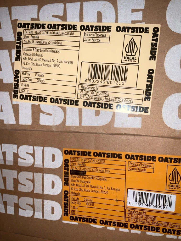 Oatside Coffee, Mocha & Caramel Macchiato 1 carton (200ml x 24), Food ...