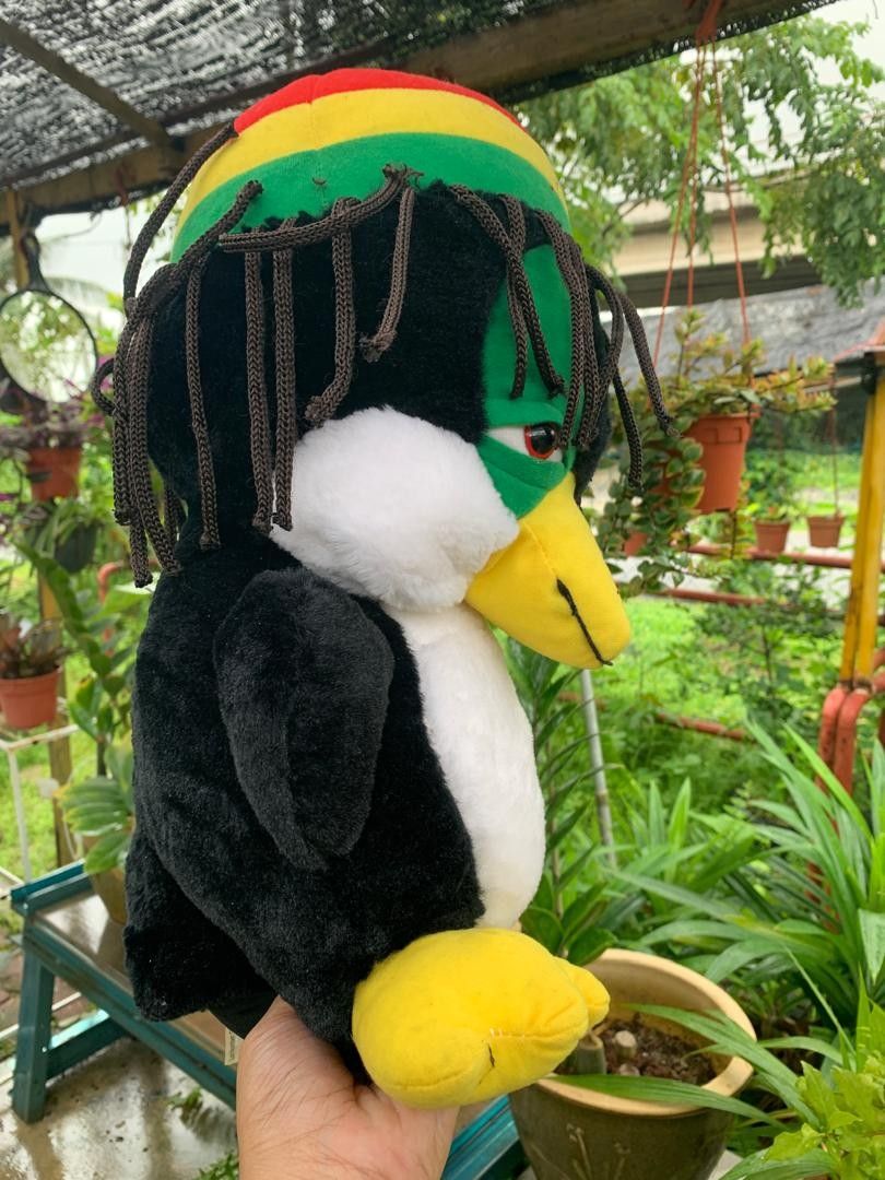 Penguin Rasta plush 40-45cm, Hobbies & Toys, Toys & Games on Carousell